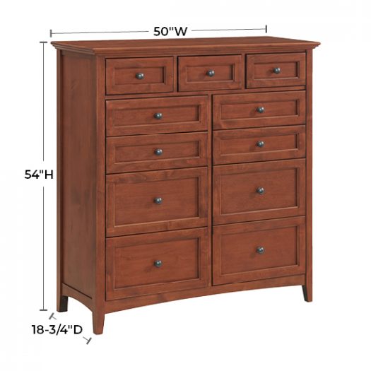 1181 McKenzie 11-Drawer Chest – Whittier Wood Furniture