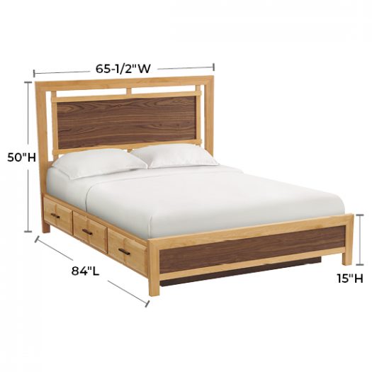 2018DUET Addison Queen Panel Storage Bed – Whittier Wood Furniture